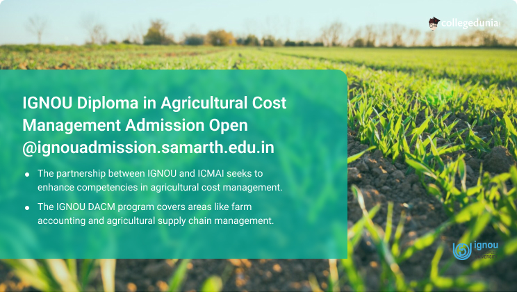IGNOU and ICMAI Jointly Introduce Diploma in Agricultural Cost ...