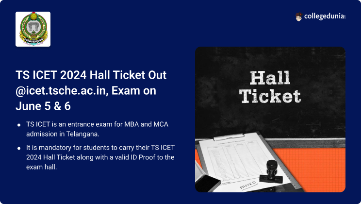 TS ICET 2024 Hall Ticket Released@icet.tsche.ac.in, Get Direct Link Here