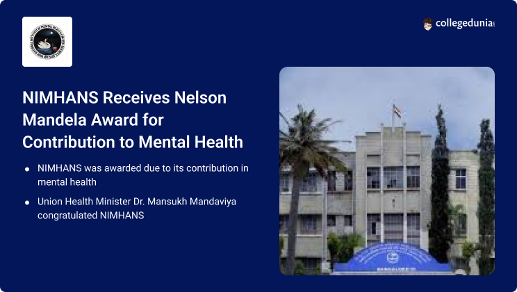 NIMHANS Receives Nelson Mandela Award for Contribution to Mental Health ...