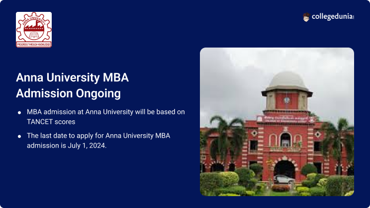 Anna University MBA Admission 2024 through TANCET Scores Open ...