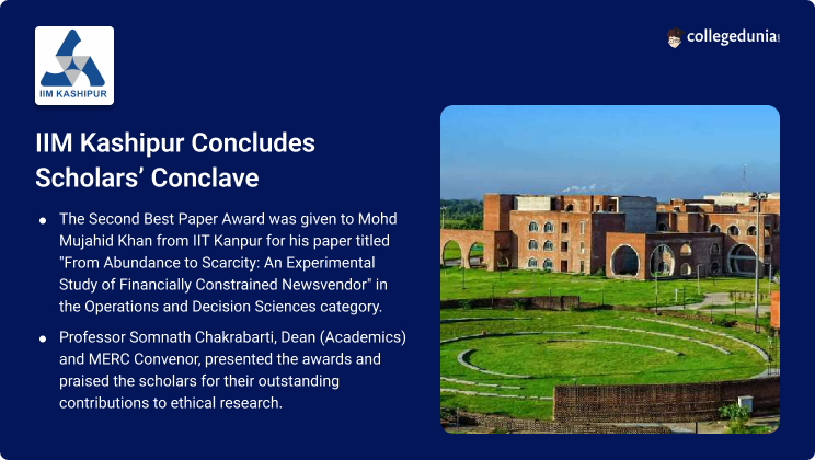 IIM Kashipur Concludes Scholars’ Conclave; Best Research Paper Awarded to DTU, MNNIT Allahabad ...