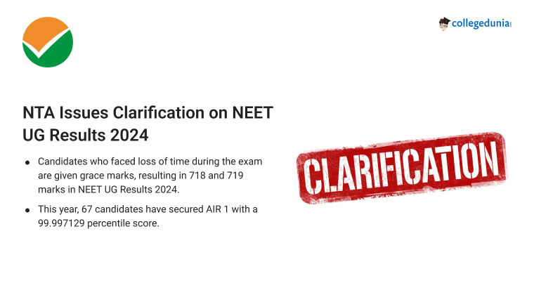 NTA Issues Clarification on NEET UG Results 2024; Check Cutoff, Marks ...