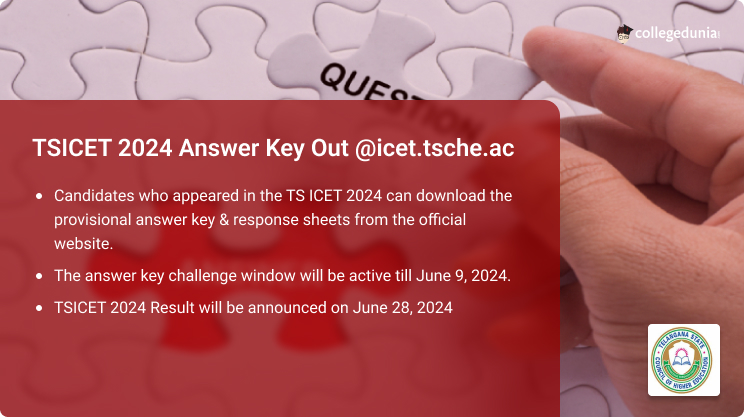 TS ICET 2024 Answer Key Released @icet.tsche.ac.in; Get Direct Link Here