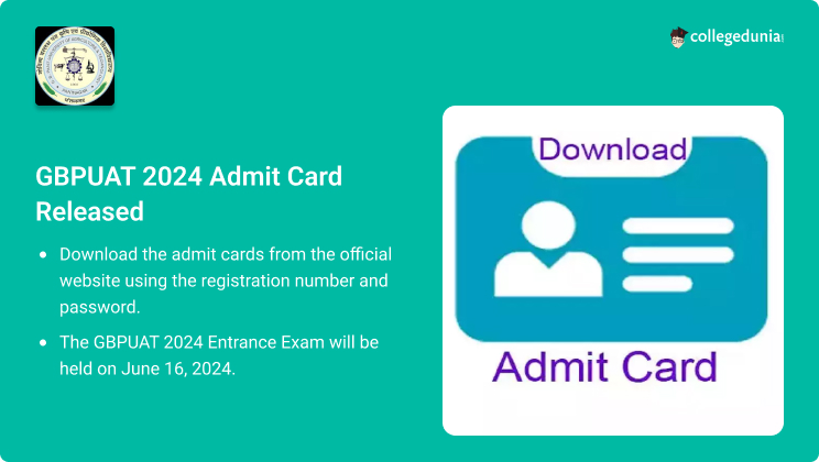 GBPUAT 2024 Admit Card Released @gbpuat.ac.in; Get Download Link Here