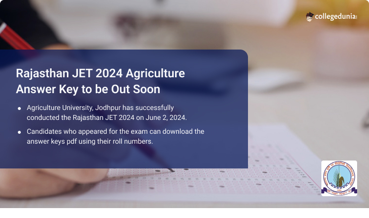 Rajasthan JET 2024 Agriculture Answer Key to be Out Soon @jetauj2024 ...