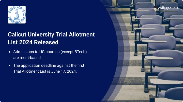 Calicut University Trial Allotment List 2024 Released @admission.uoc.ac ...