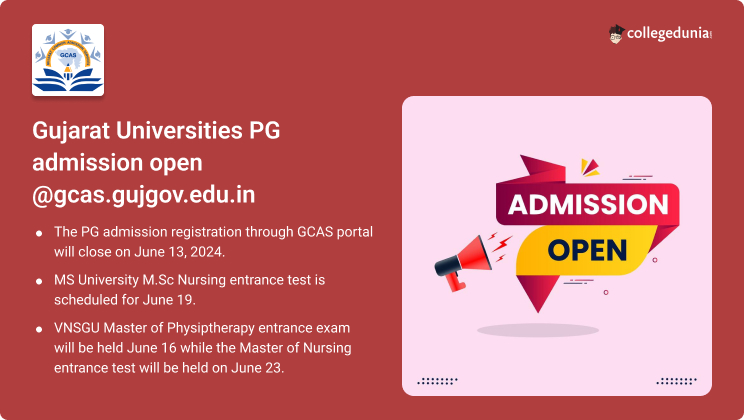 Gujarat PG Admission 2024 Open via GCAS Portal, Admission Deadline ...
