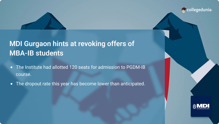 MDI Gurgaon Hints at Revoking Offers of MBA-IB Students for the ...