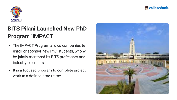 BITS Pilani Launched New PhD Program ‘IMPACT’ for Working Professionals; Check Details Here