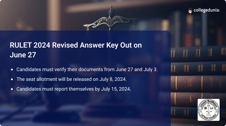 RULET 2024 Revised Answer Key Out on June 27, Know Steps to Download ...