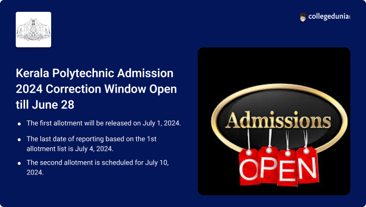 Kerala Polytechnic Admission 2024 Correction Window Open till June 28 ...