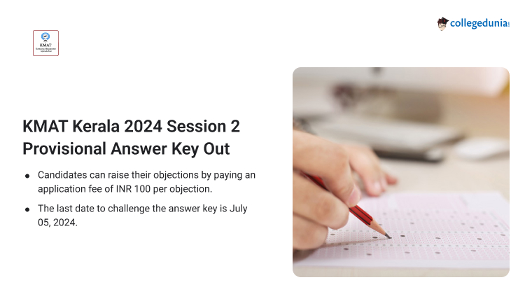 KMAT Kerala 2024 Session 2 Provisional Answer Key Out, Submit Challenges Until July 5