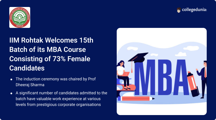 IIM Rohtak Welcomes 15th Batch of its MBA Course Consisting of 73% ...