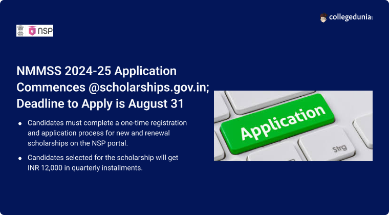 NMMSS 2024-25 Application Commences @scholarships.gov.in; Apply till ...