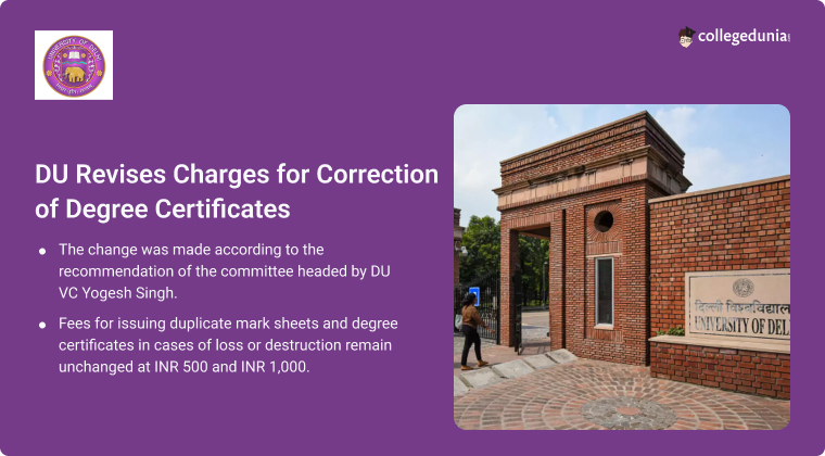 Delhi University Doubles Fee for Correction In Marksheet, Degree ...