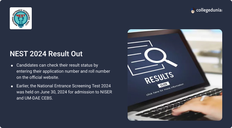 NEST 2024 Result Declared @nestexam.in; Get Direct Download Link Here
