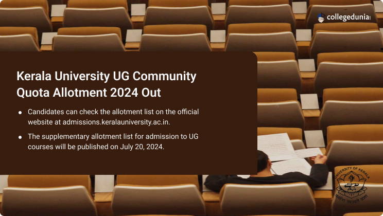 Kerala University UG Community Quota Allotment 2024 Out @keralauniversity.ac.in, Get Direct Link ...