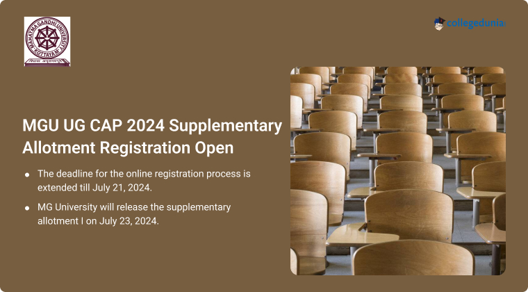 MGU UG CAP 2024 Supplementary Allotment I Registration Open till July ...