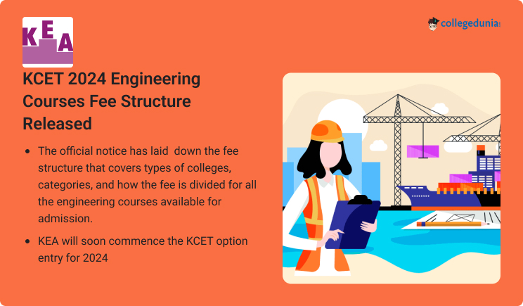 KCET 2024 Engineering Courses Fee Structure Released @kea.kar.nic.in; Check Details Here