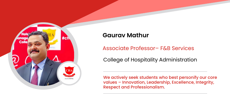 College Of Hospitality Administration: Gaurav Mathur, Asso. Prof. – F&B ...