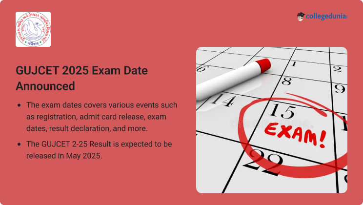 GUJCET 2025 Exam Date Announced; Check Exam Schedule Here