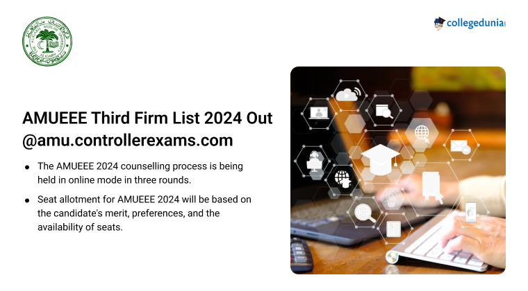 AMUEEE Third Firm List 2024 Released @amu.controllerexams.com; Accept ...
