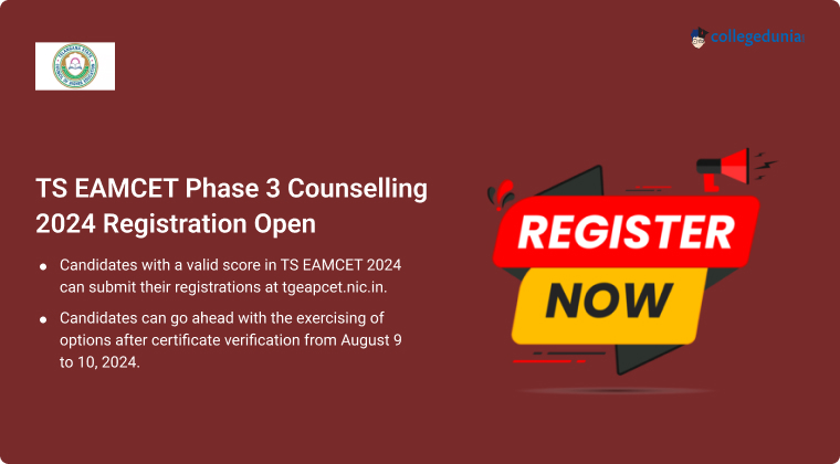 TS EAMCET Phase 3 Counselling 2024 Registration Open @tgeapcet.nic.in ...