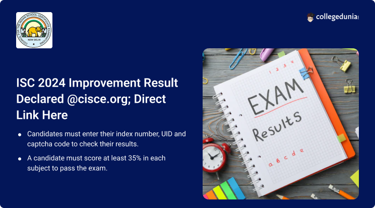 ISC Improvement Result 2024 Declared @cisce.org; Direct Link Here