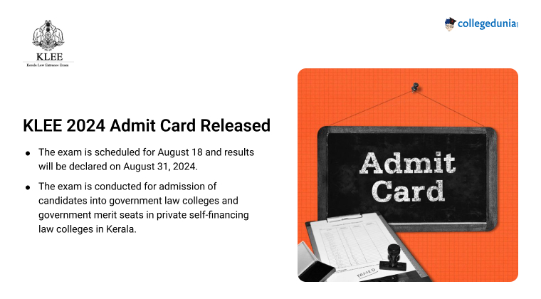 KLEE 2024 Admit Card Released @cee.kerala.gov.in, Exam on August 18