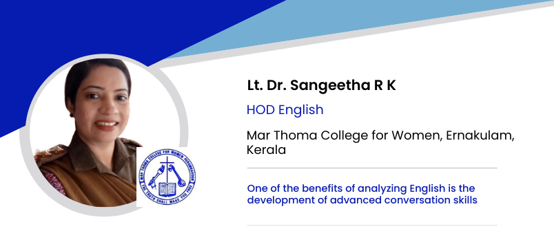 Mar Thoma College for Women, Perumbavoor: Lt. Dr. Sangeetha R K, HOD English