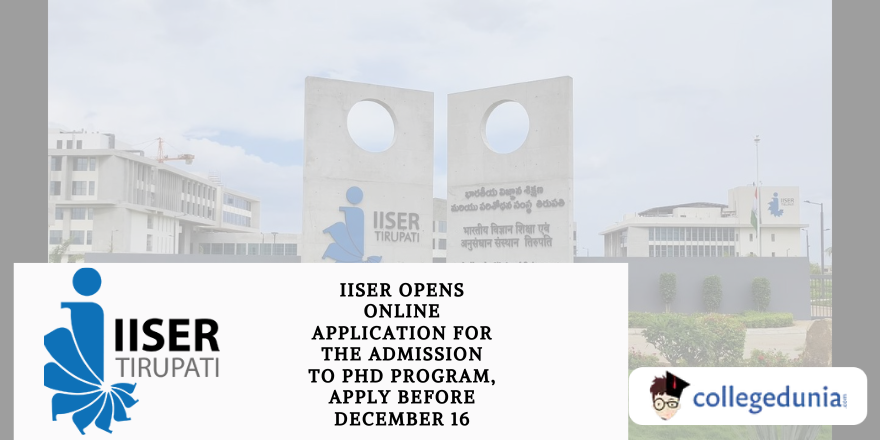 IISER Opens Online Application for the Admission to PhD Program, Apply ...