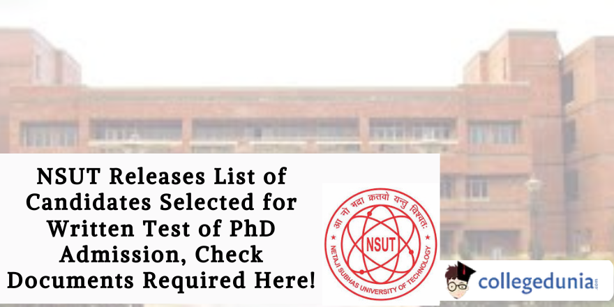NSUT Releases List of Candidates Selected for Written Test of PhD ... NSUT Releases List of Candidates Selected for Written Test of PhD ...