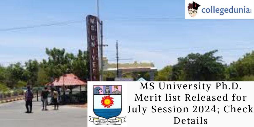 MS University Announces Updated Merit List for PhD English and ...
