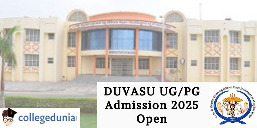 DUVASU UG/PG Admission 2025 Open; Apply by May 9
