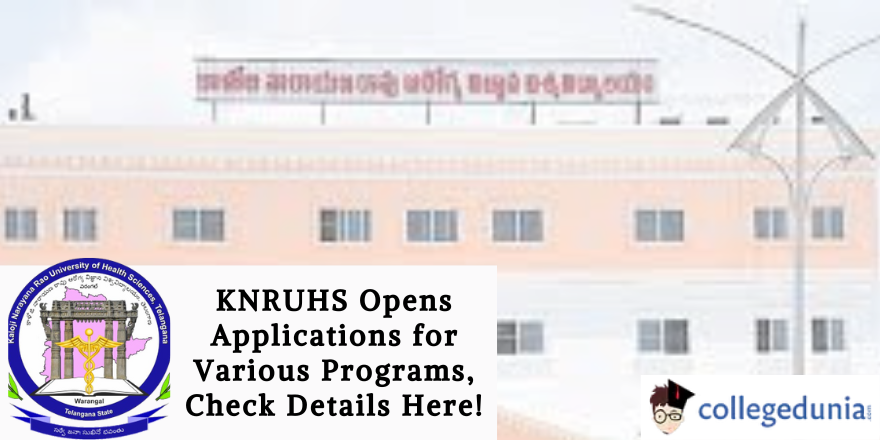 KNRUHS Opens Applications for Various Programs 2025, Check Details Here!