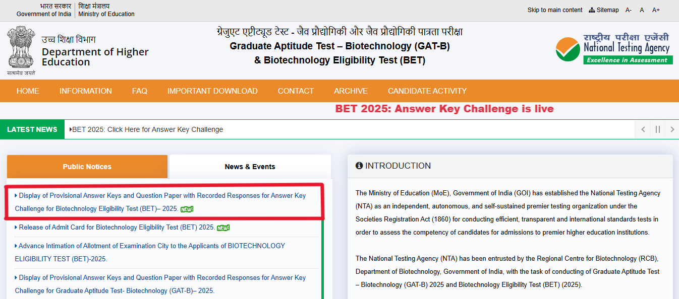 BET 2025 Provisional Answer Key Released: Check Answer Key, Challenge ...