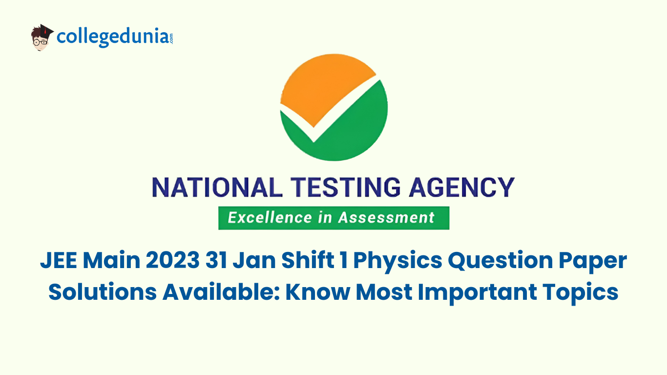 JEE Main 2023 Physics Question Paper Jan 31 Shift 1- Download PDF