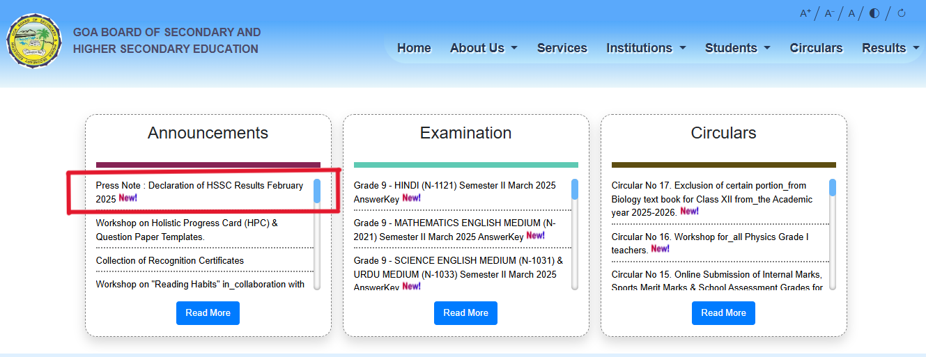Goa Board HSSC Result 2025 Out Today at 5 PM, Result Link Out @results ...