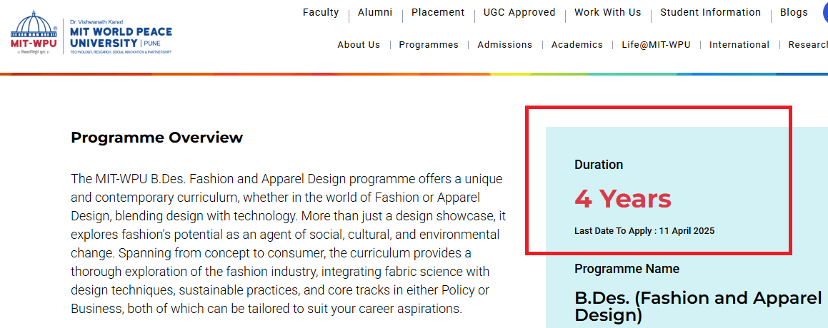 MIT WPU BDes Admission 2025 Open; Apply Before April 11 MIT WPU BDes Admission 2025 Open; Apply Before April 11