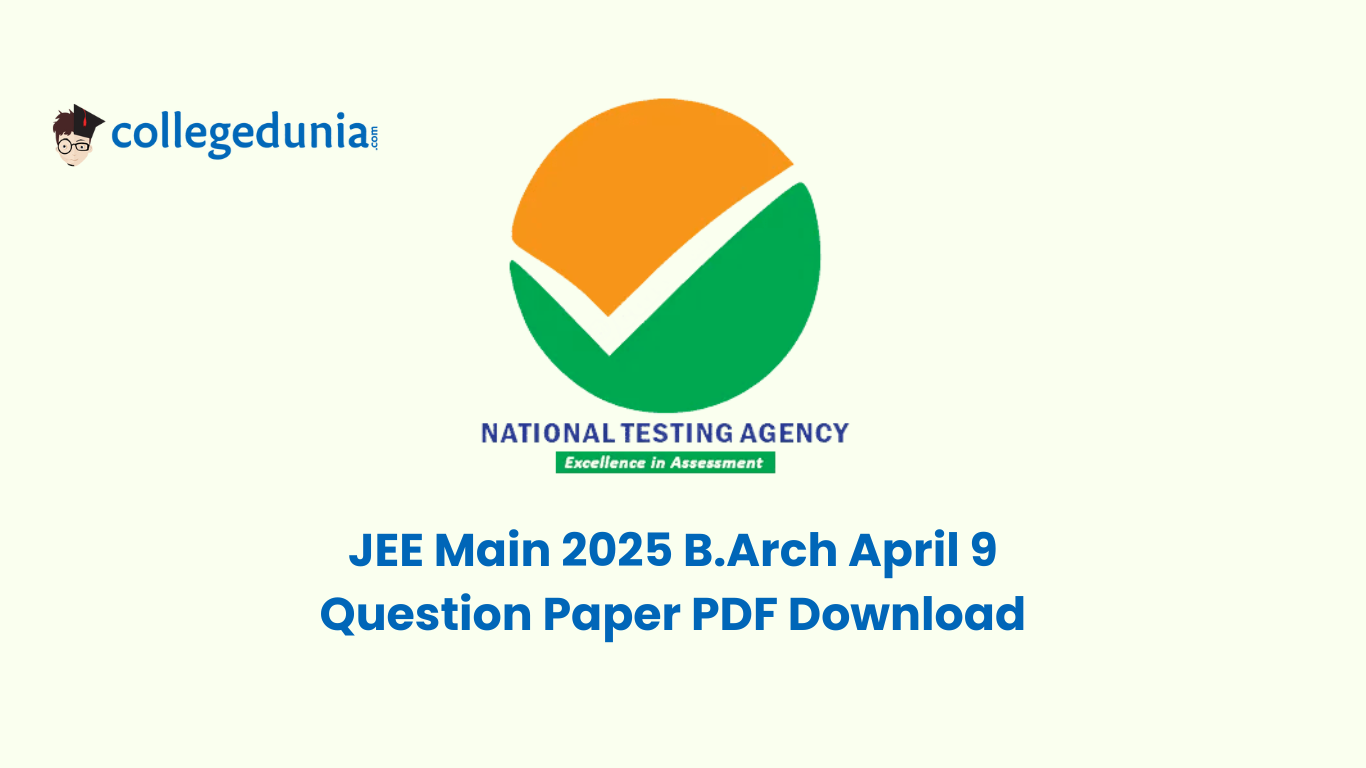 JEE Main B.Arch Question Paper 9 April (Available)- Download Solutions ...