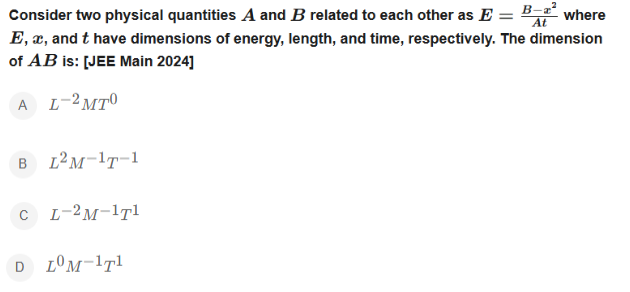 Units, Dimensions & Vectors - JEE Mains Previous Year Questions with ...