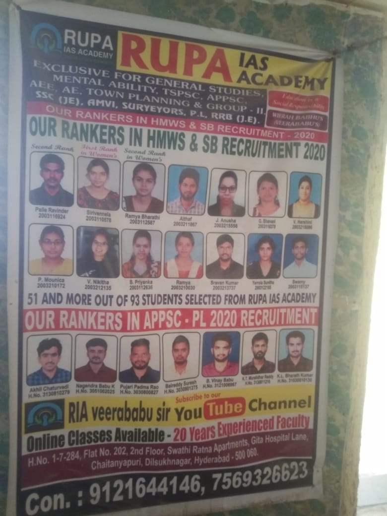Rupa IAS Academy, Hyderabad: Contact Number, Fees, Reviews, Courses