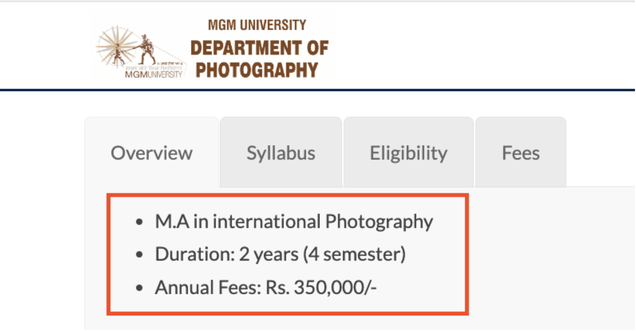M.A. in International Photography at MGM University: 2-Year Global ...