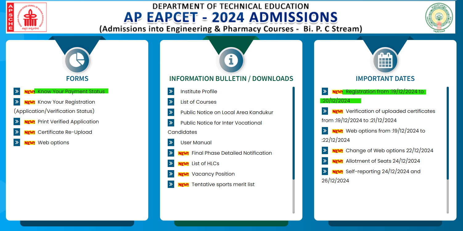 AP EAPCET 2024 BiPC Stream Final Phase Counseling Schedule Announced ...