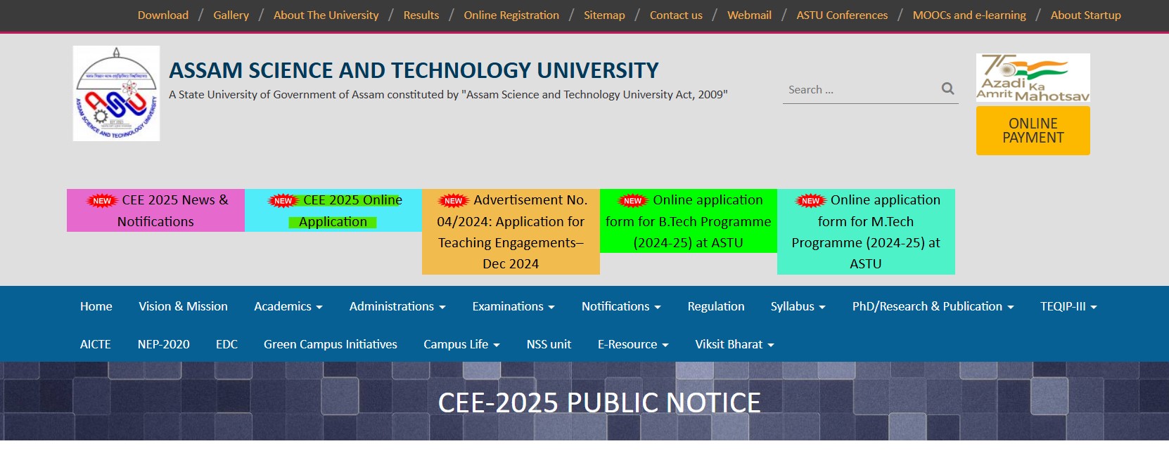 Assam CEE 2025 Registration Begins at astu.ac.in, Apply Now