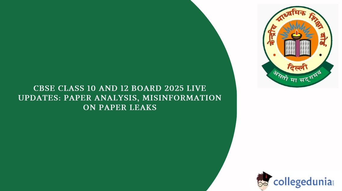 CBSE Class 10 and 12 Board Exam 2025 Live Updates: Paper Analysis ...