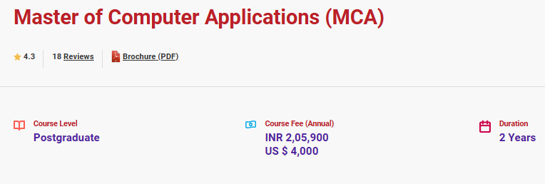 MRIIRS MCA : Fees 2025, Course Duration, Dates, Eligibility