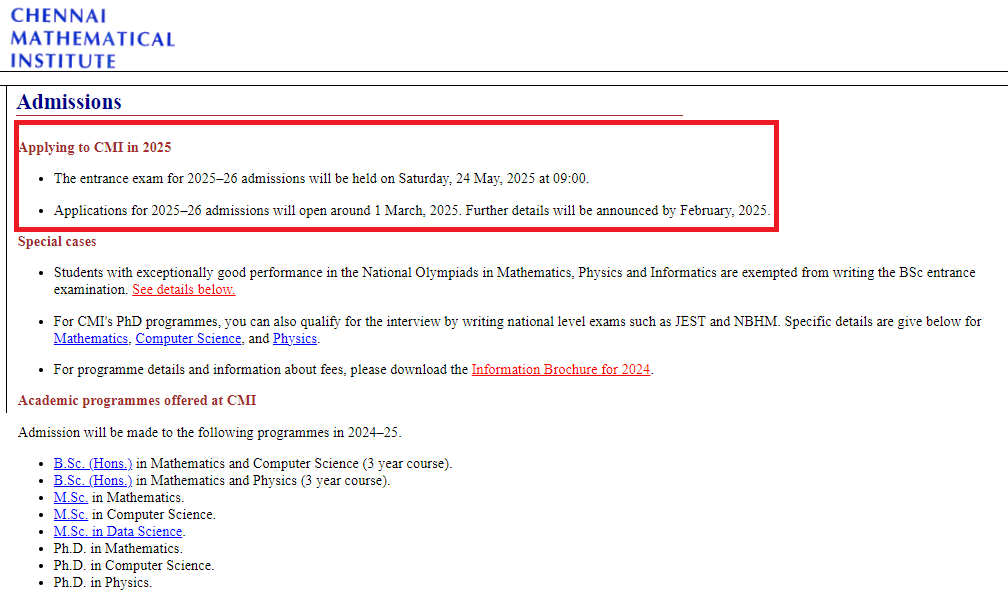 CMI Admissions 2025-26 To Begin in March 2025: Check Details Here