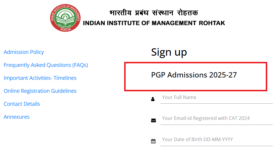 IIM Rohtak PGP 16th Batch (2025–2027) Releases Updated Fee Structure