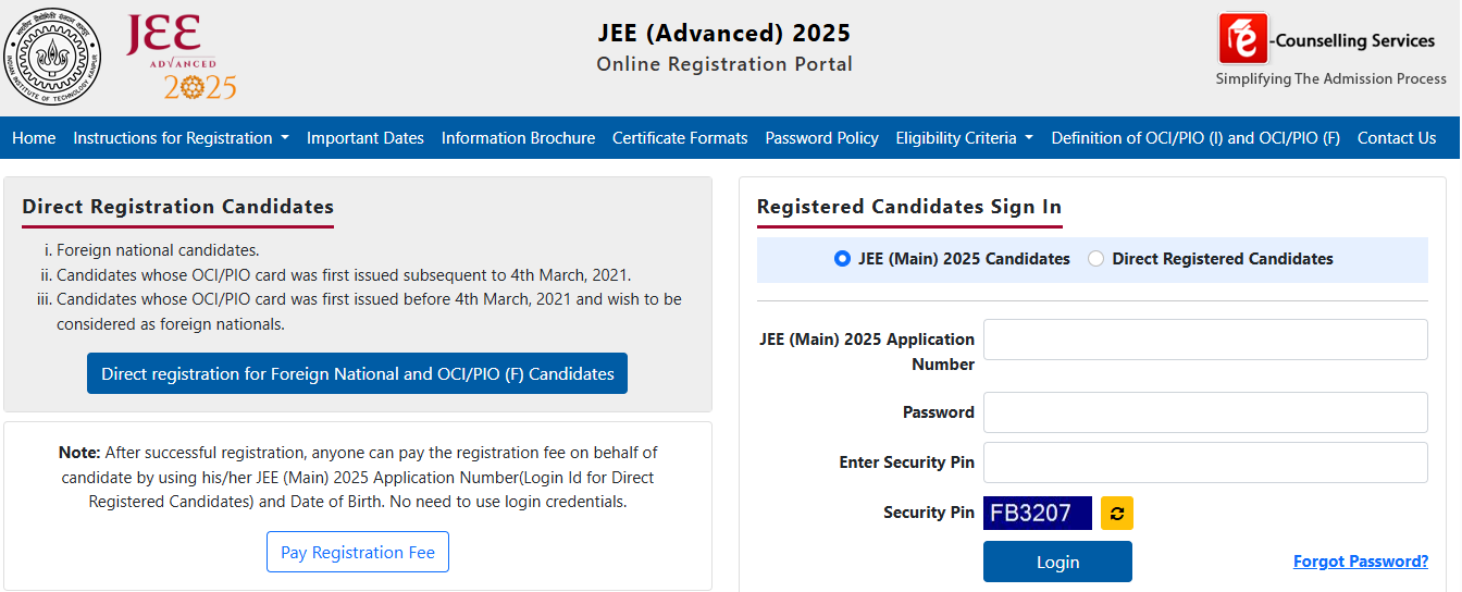 JEE Advanced Registration for 2025 is now Open: Check Direct Link to ...